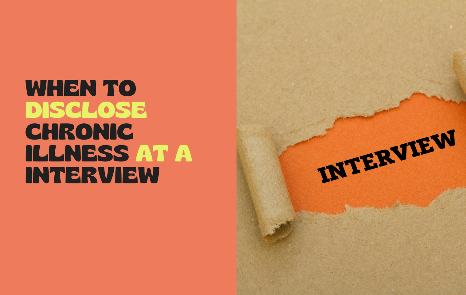 When To Disclose Chronic Illness At a Interview | HapiPatch.com