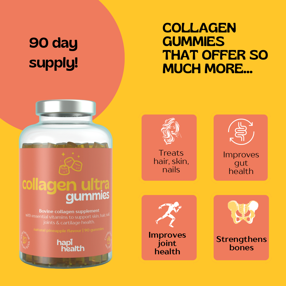 Collagen Ultra Gummies, bovine collagen supplement - Hapi Patch – HapiPatch