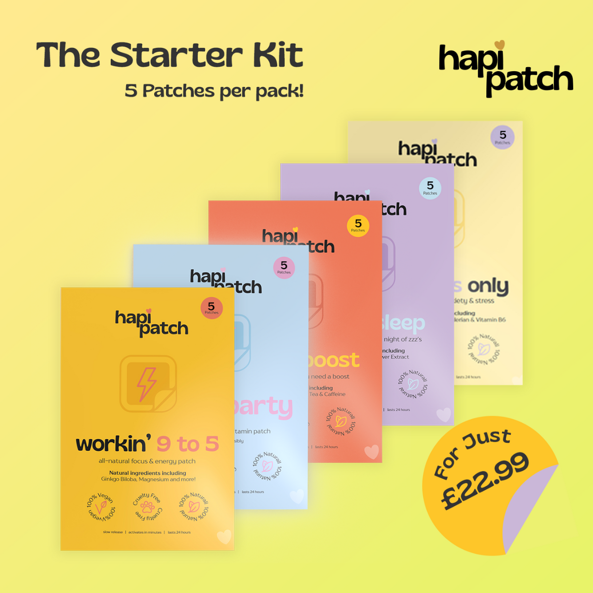 Self Care Starter Kit with Natural Vitamin Patches - hapi patch – HapiPatch